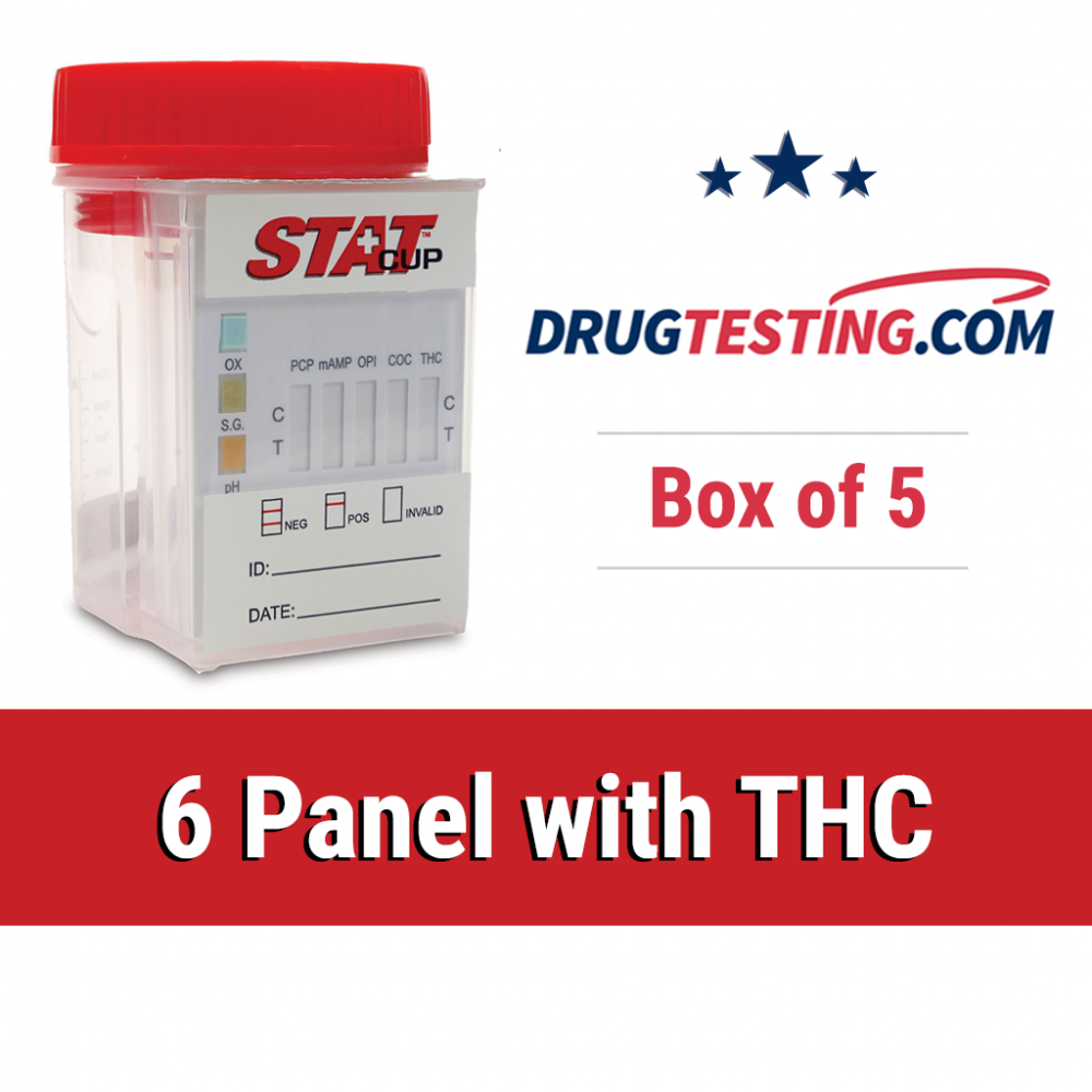 SCP-2167 A, 6-Panel STATCUP (THC/COC/OPI/AMP/MAMP/BZO) 5 Tests Per Box ...